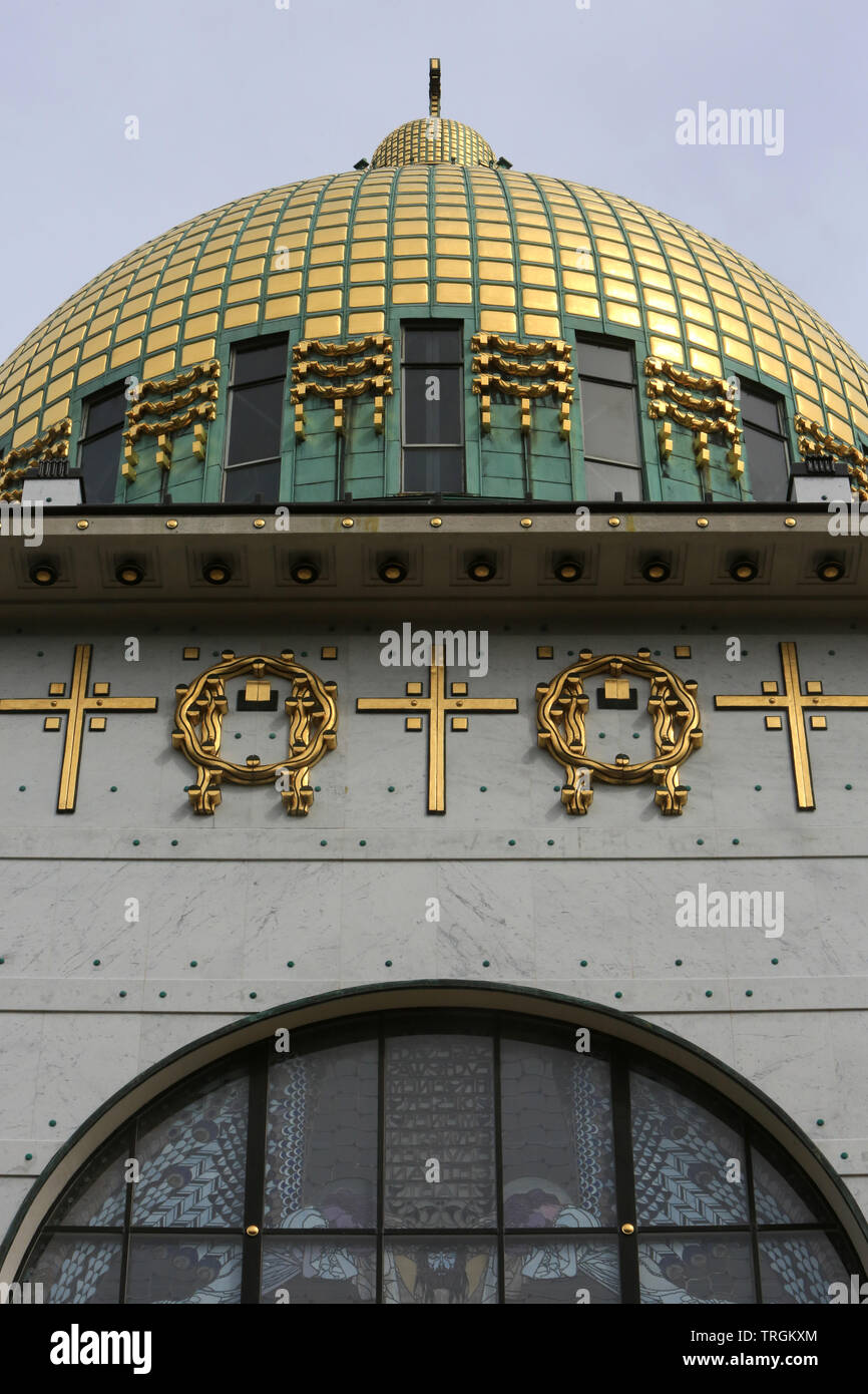 Dôme. Steinhof Church built by Otto Wagner between 1902 and 1907 Stock ...