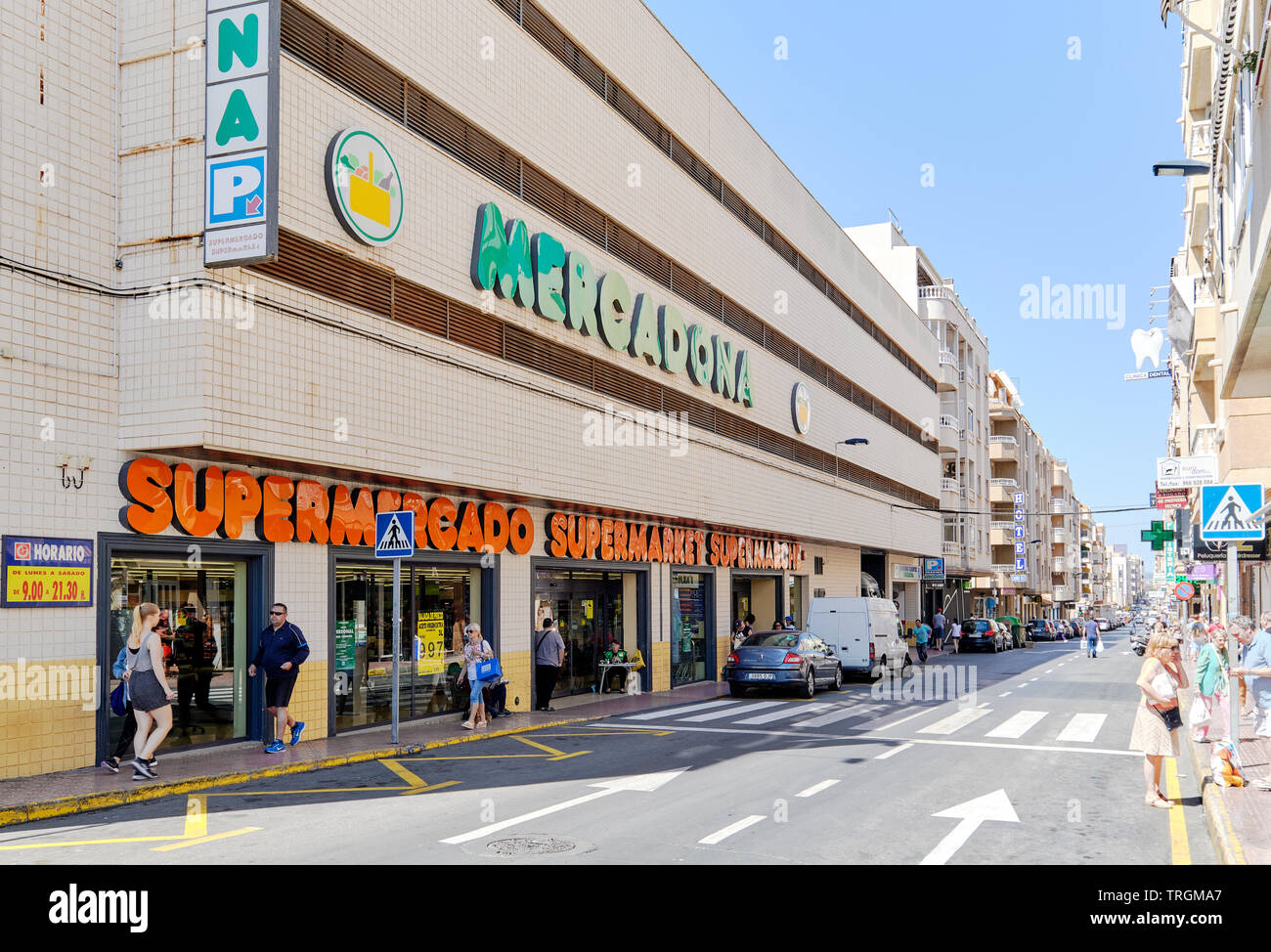 Torrevieja, Spain - May 16, 2019: Exterior building store of Mercadona ...