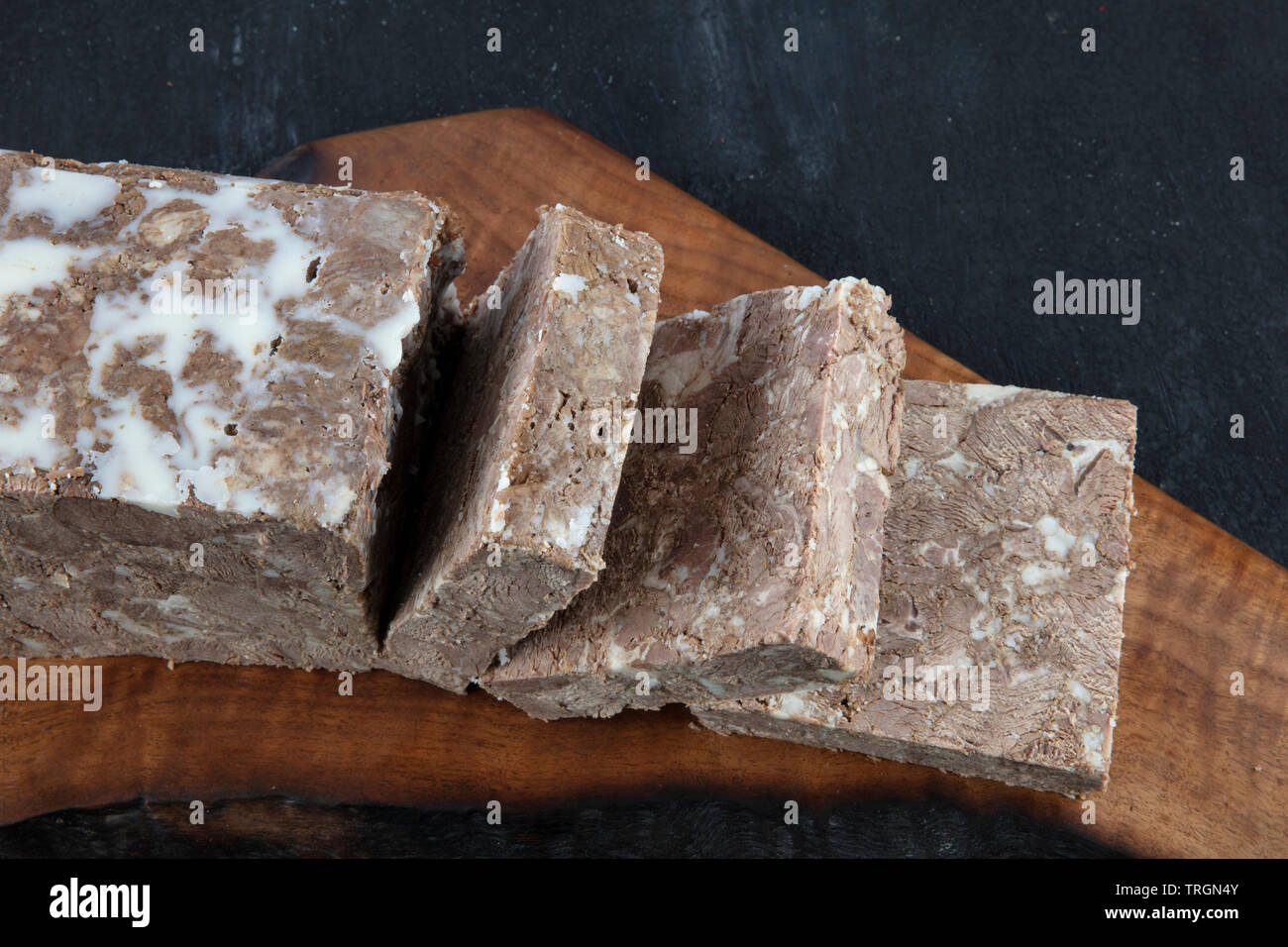 Turkish roasted meat ( kavurma ) on wooden table. Turkish scrambled ...