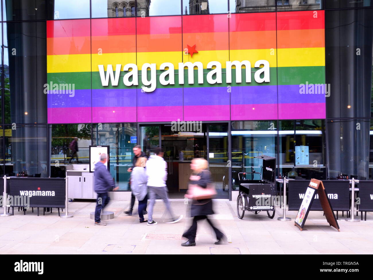 Exterior of Wagamama Restaurant in St Peter's Square, city centre ...