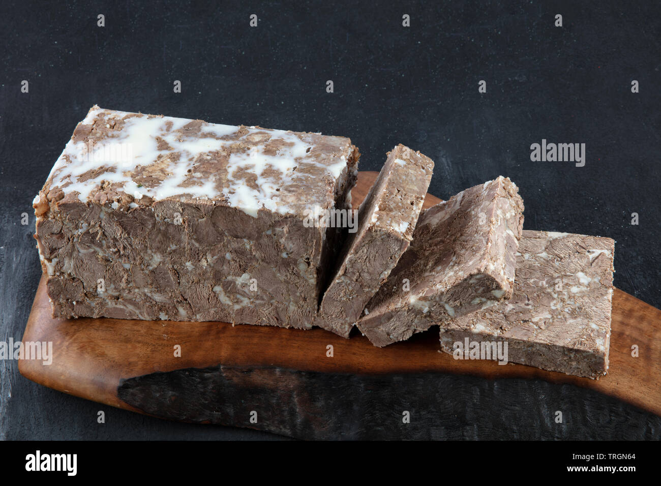 Turkish roasted meat ( kavurma ) on wooden table. Turkish scrambled ...