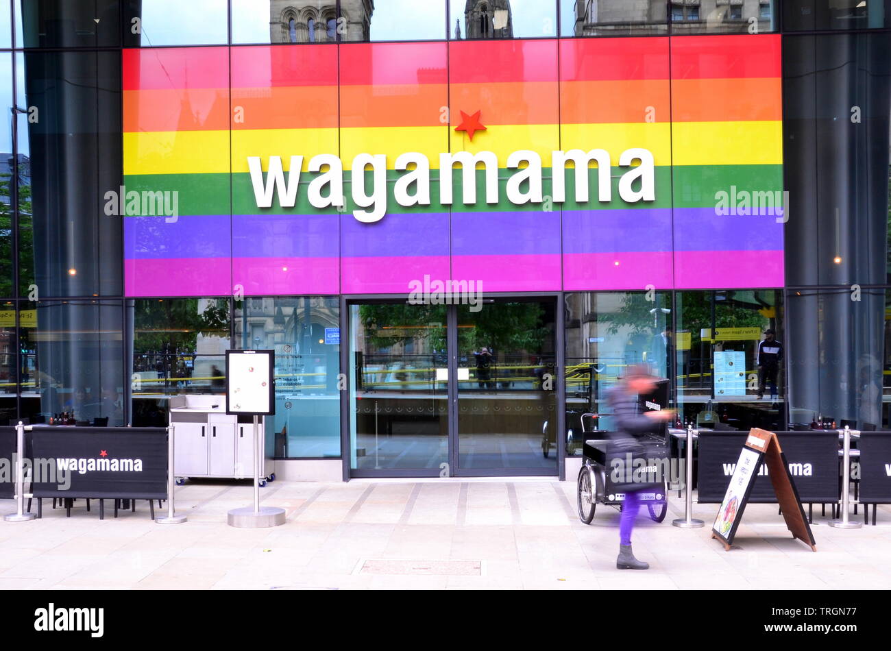 Exterior of Wagamama Restaurant in St Peter's Square, city centre ...
