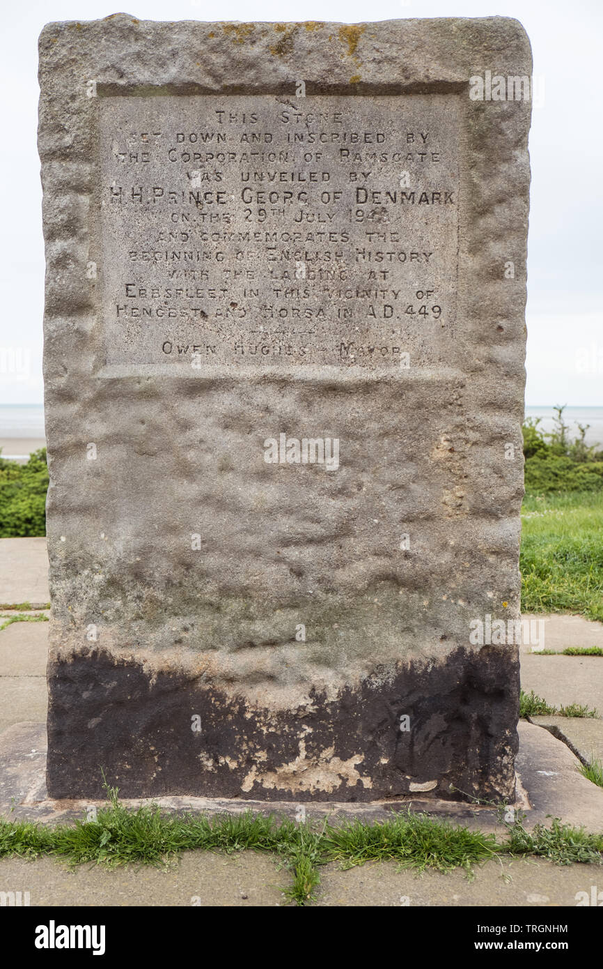 Viking ship at Cliffsend Stock Photo - Alamy