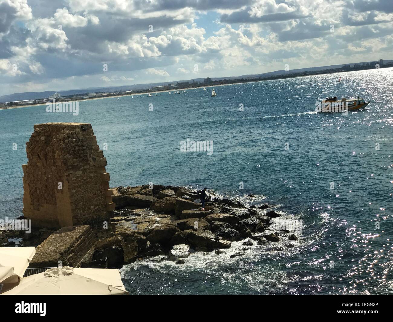 the ancient marina of akko in northern Israel Stock Photo - Alamy
