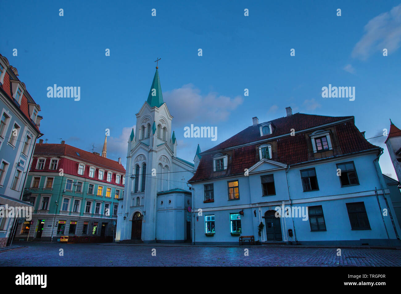 Old riga night hi-res stock photography and images - Alamy