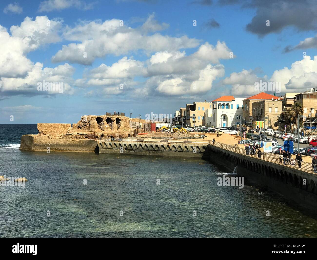 the ancient marina of akko in northern Israel Stock Photo - Alamy