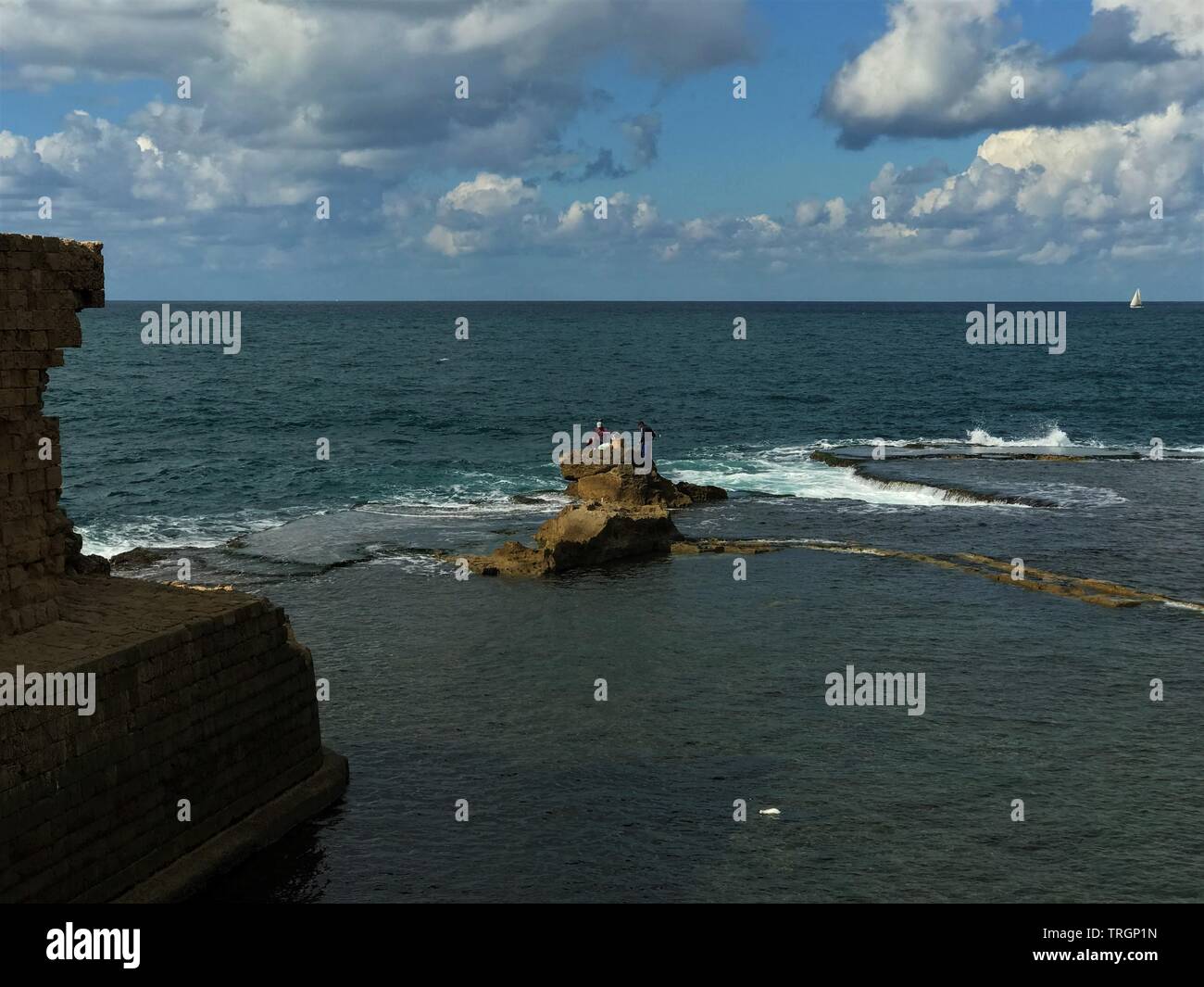 the ancient marina of akko in northern Israel Stock Photo - Alamy
