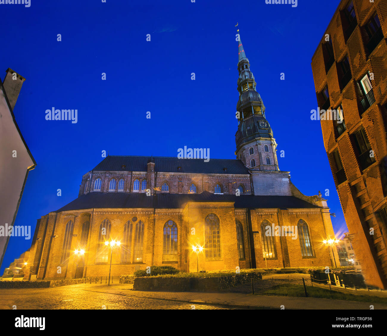 St peters church riga hi-res stock photography and images - Alamy