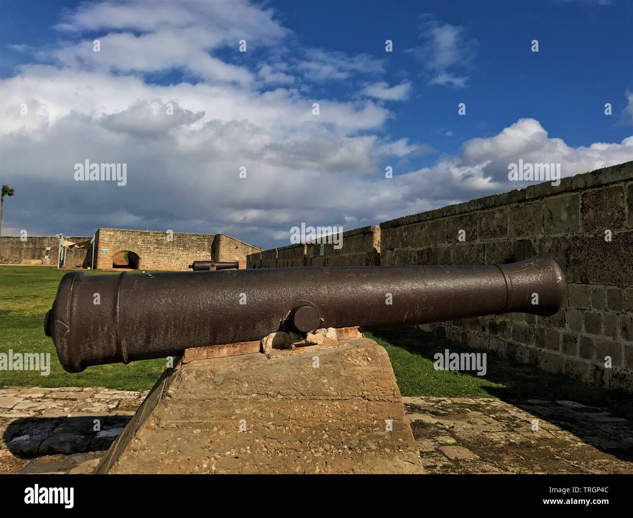 ancient canon in the old city of akko / acre in northern israel Stock ...