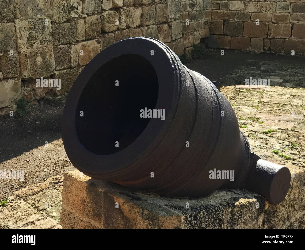 ancient canon in the old city of akko / acre in northern israel Stock ...