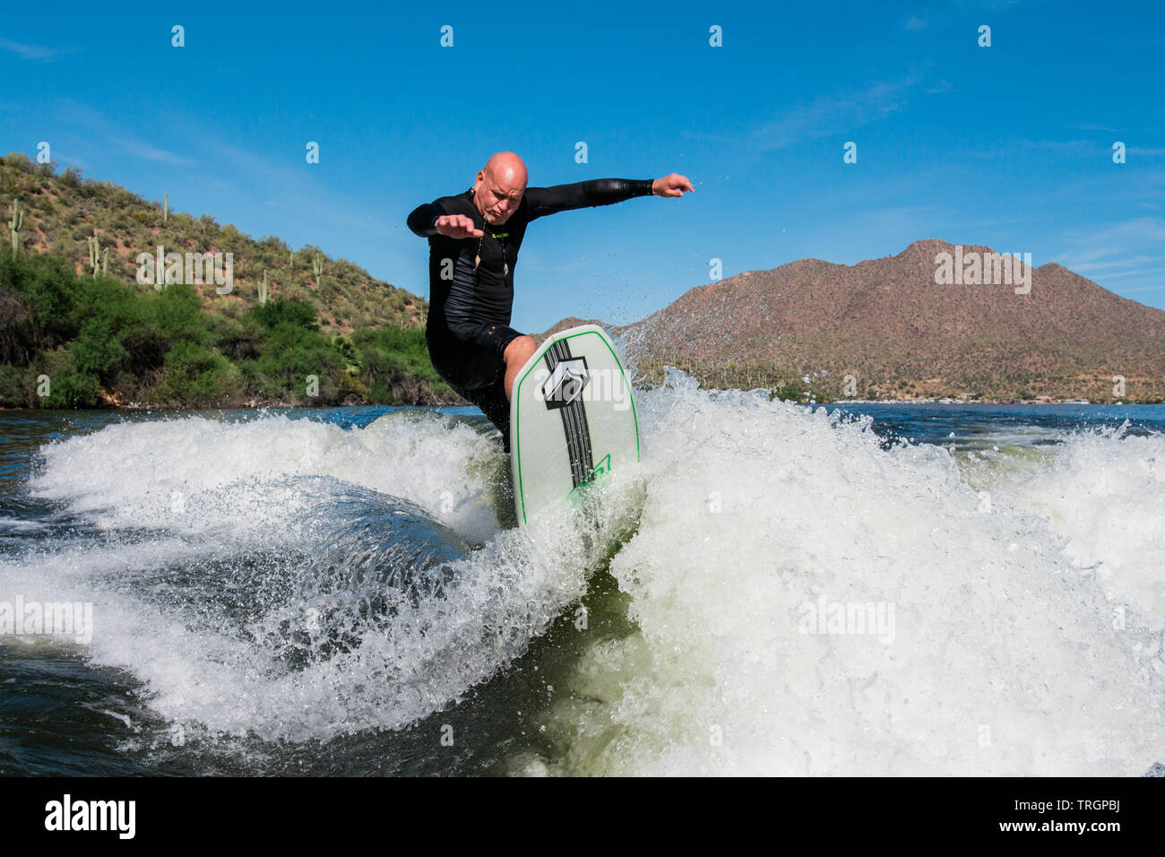Wake surfing surfers lake hi-res stock photography and images - Alamy