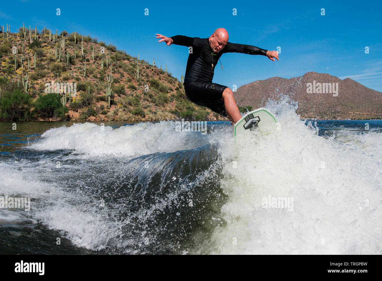 Wake surfing surfers lake hi-res stock photography and images - Alamy