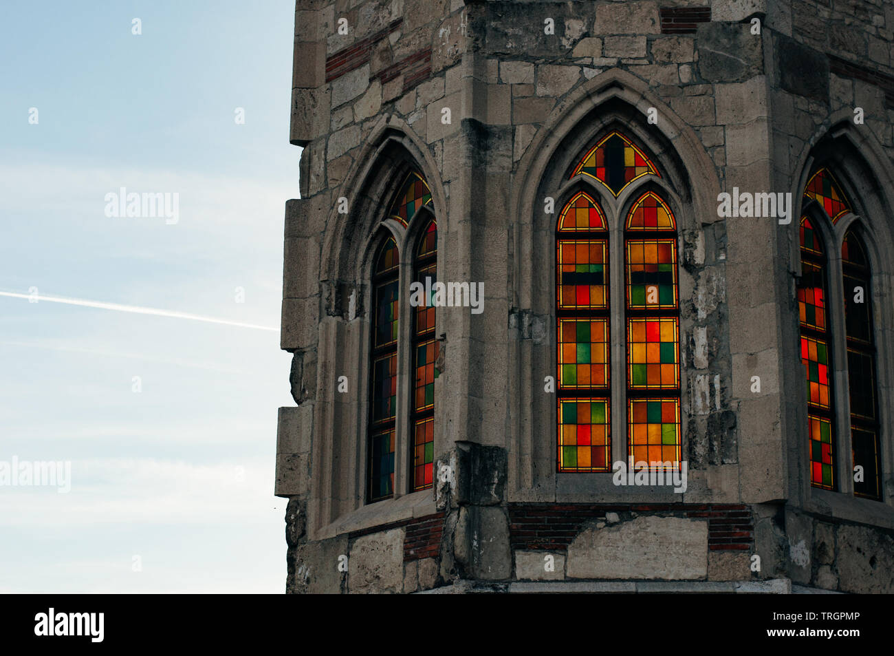 Church windows in Buda castle Stock Photo - Alamy