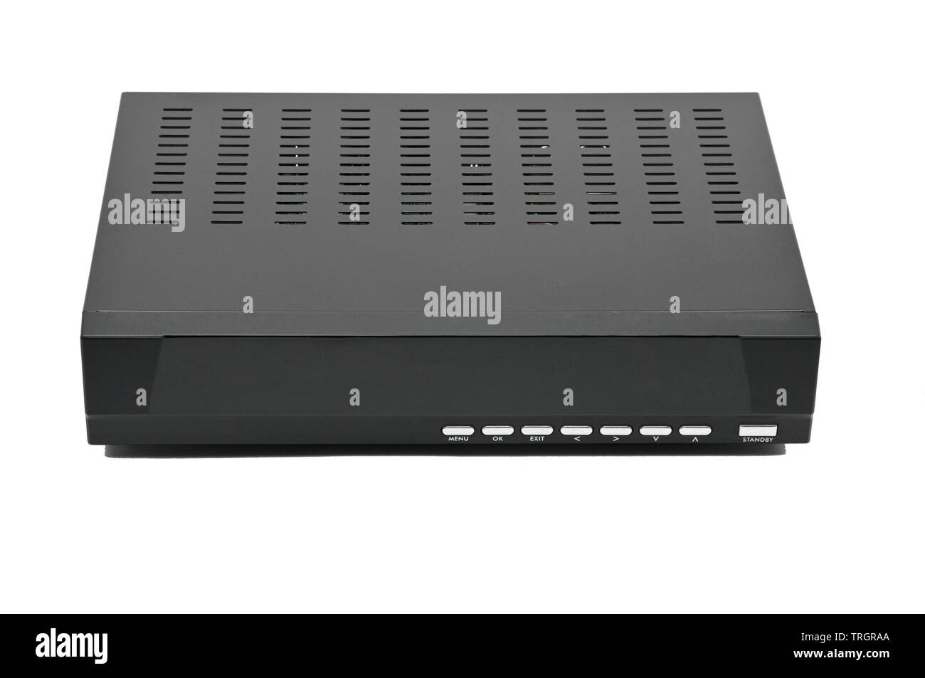 Digital TV receiver on an isolated white background.Tuner Stock Photo ...