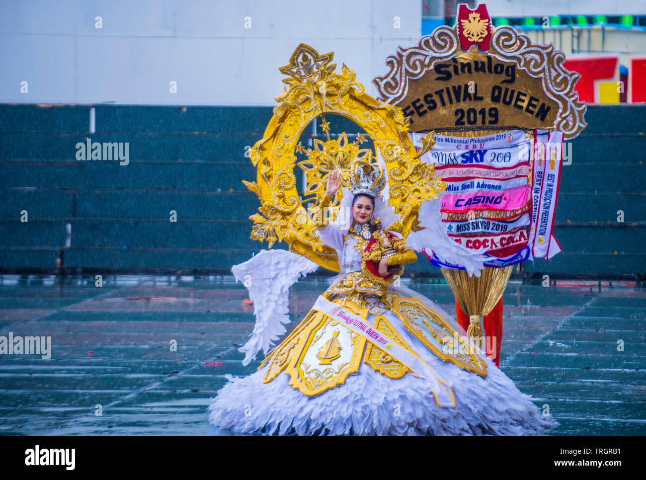Participant in the Sinulog festival in Cebu city Philippines Stock ...