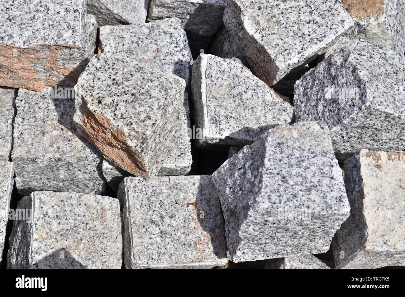 Close up view on different colorful pavement tiles in high resolution ...
