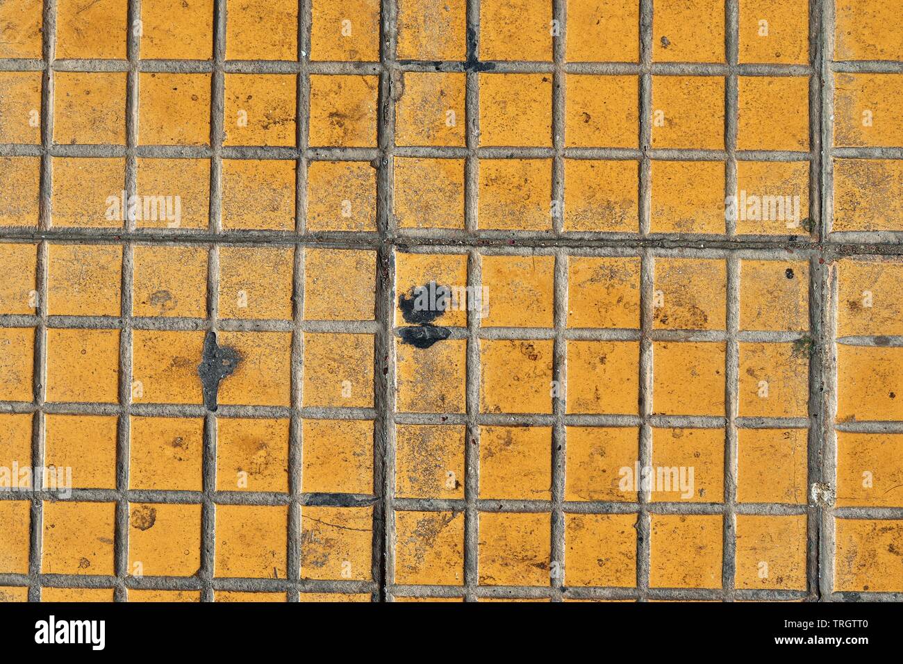 Close up view on different colorful pavement tiles in high resolution ...