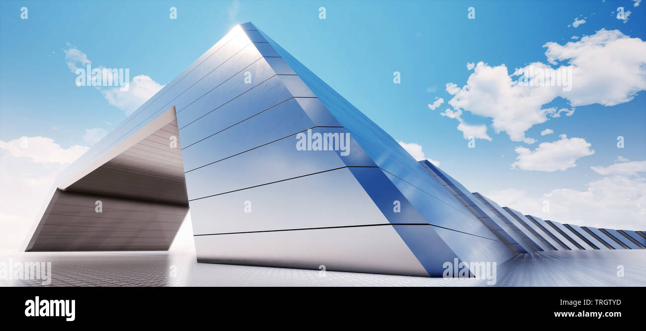 Colorful abstract panoramic background: metal tunnel. (Car backplate ...