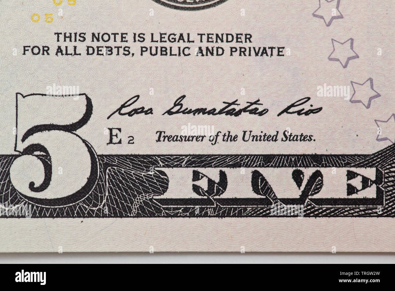 Five dollar bills hi-res stock photography and images - Alamy