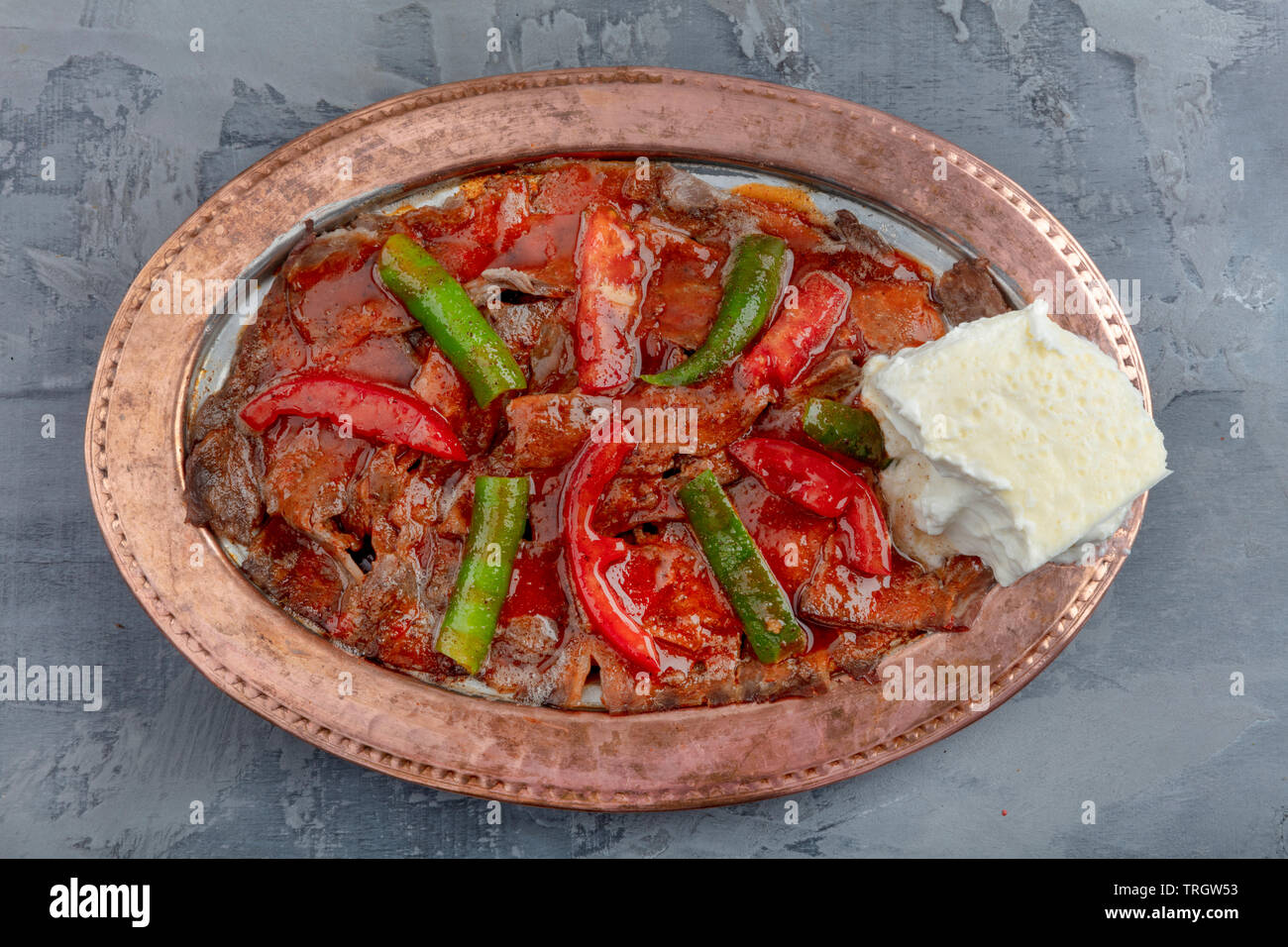 Traditional Turkish Doner Kebab also known iskender. Turkish style ...