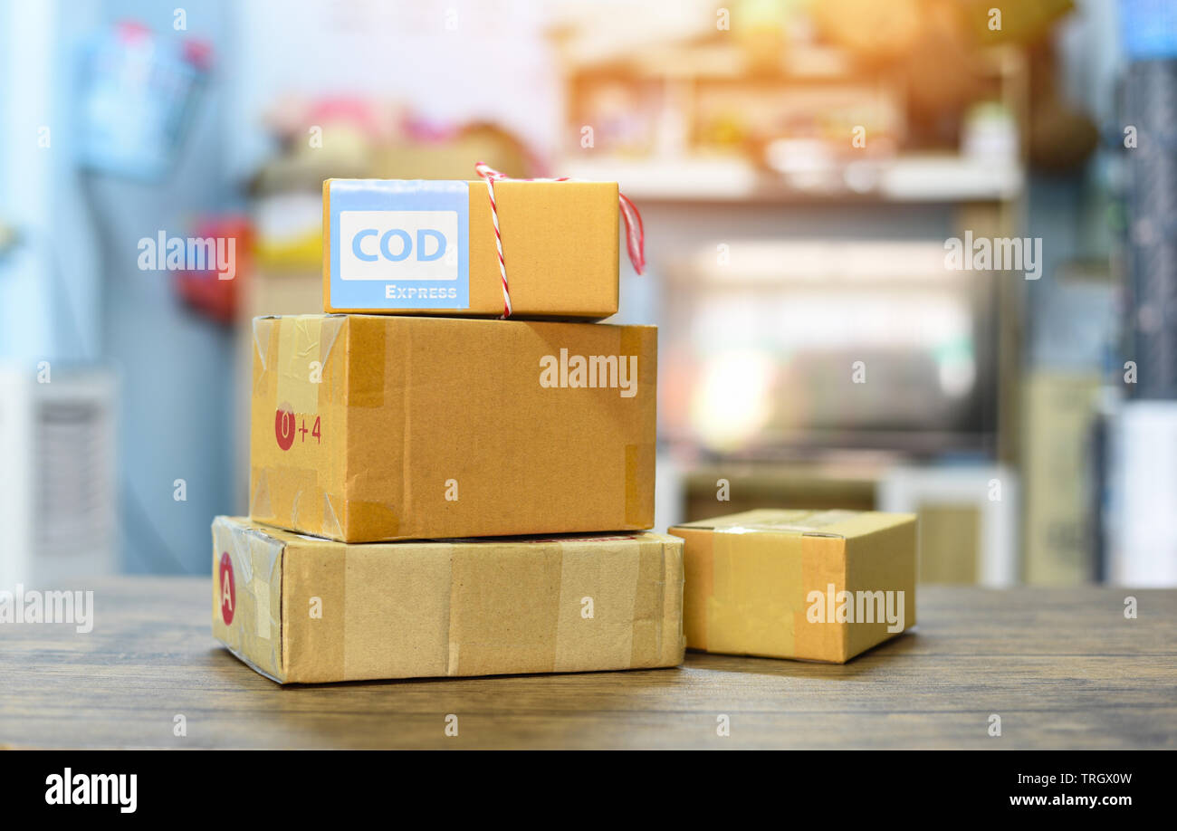 cash on delivery shipping ecommerce shopping online and order concept ...