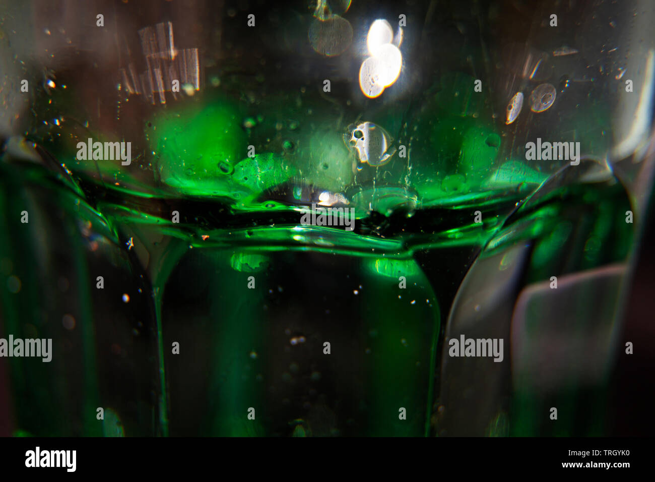 green glass with water drops Stock Photo - Alamy