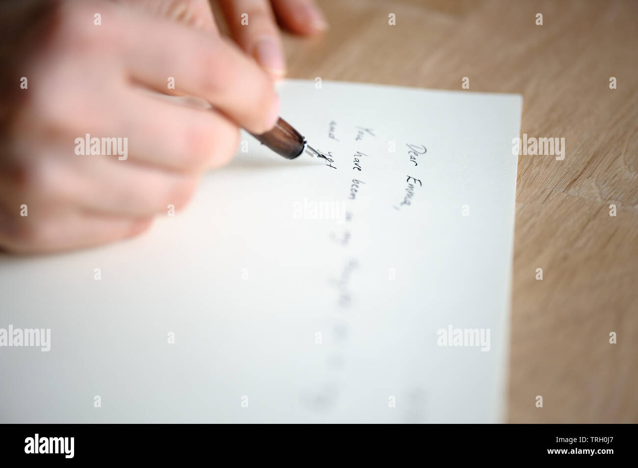 Writing letter to a friend Stock Photo - Alamy