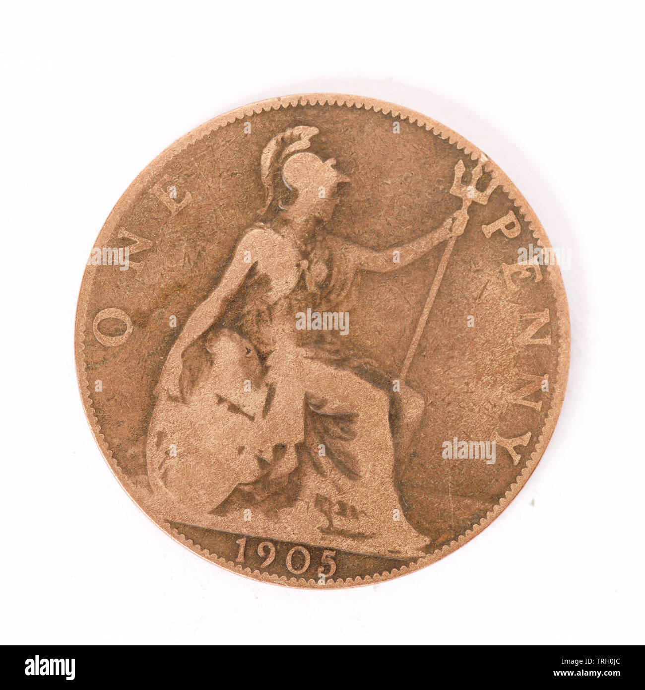British 1 Penny - Edward VII Coin - 1905 Stock Photo - Alamy