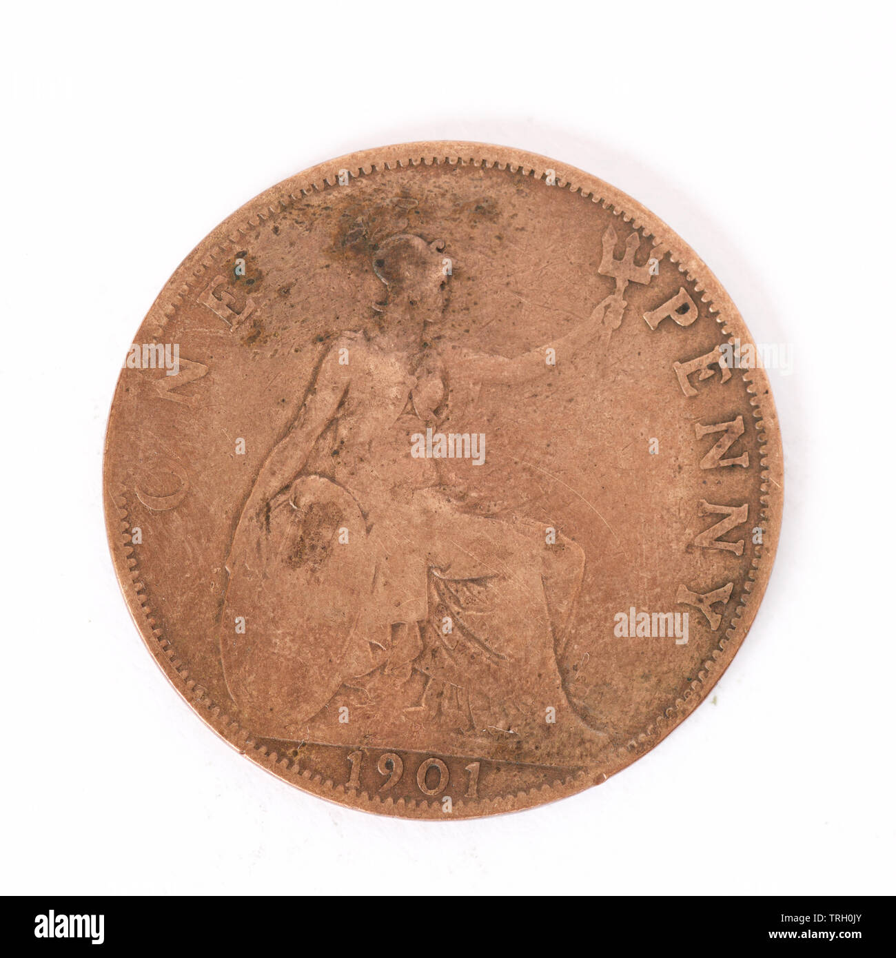 British 1 Penny - Edward VII Coin - 1901 Stock Photo - Alamy