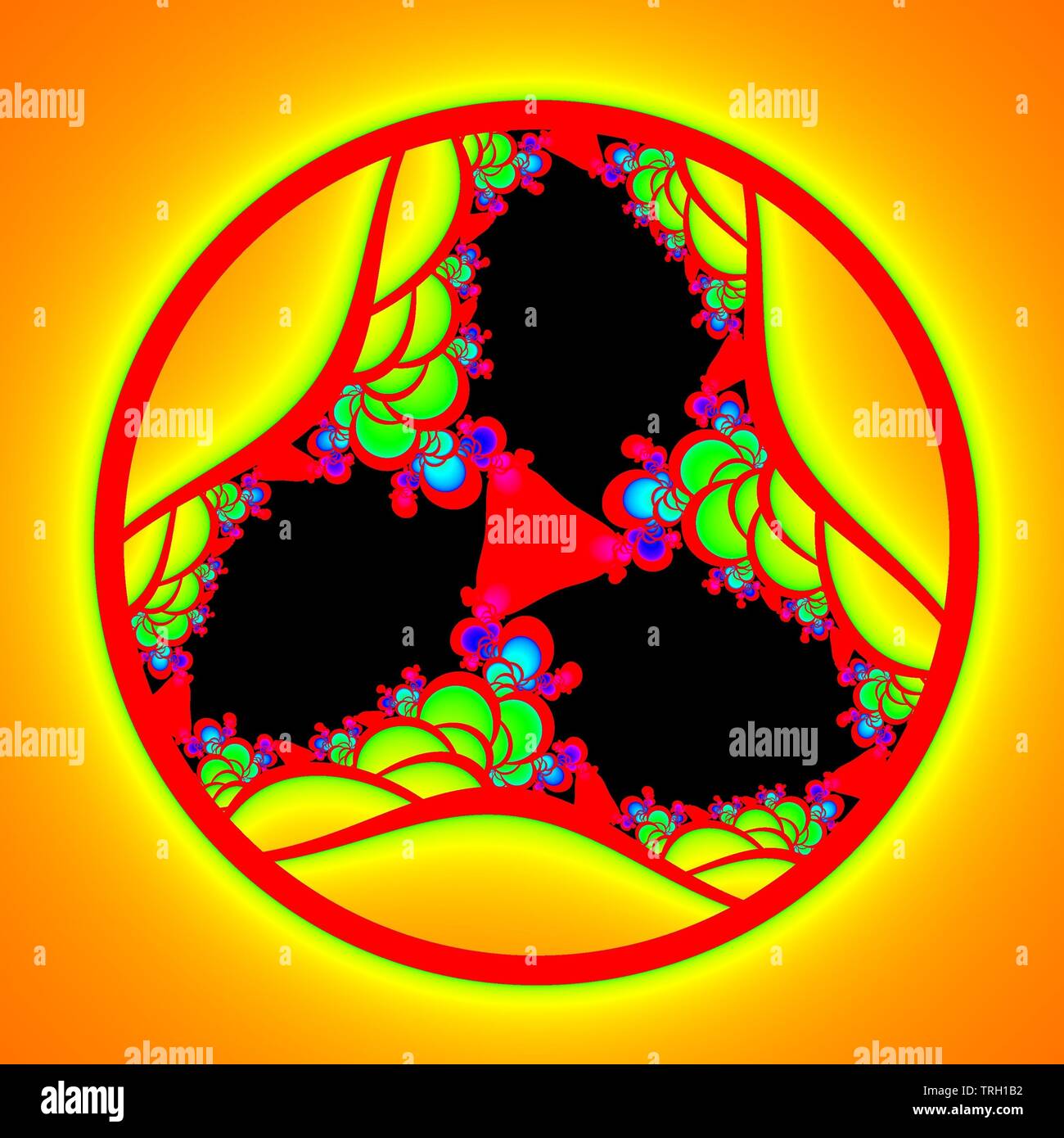 Computer Graphics Image Of The Beautiful And Fascinating Fractal Behaviour Of A Mathematical