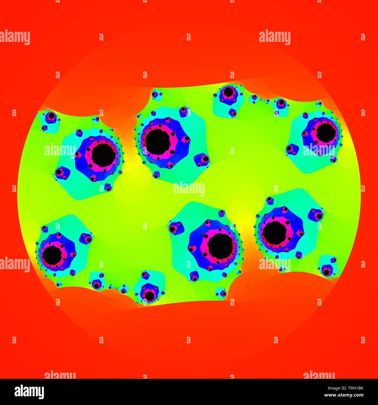 Computer Graphics Image Of The Beautiful And Fascinating Fractal Behaviour Of A Mathematical