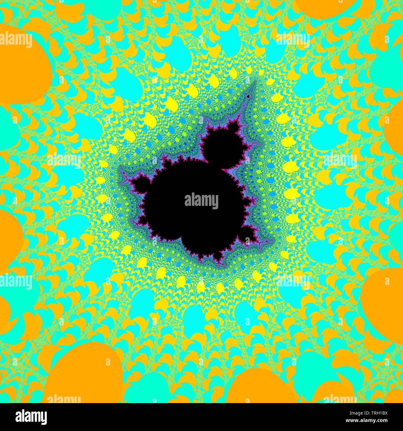 Computer Graphics Image Of The Beautiful And Fascinating Fractal Behaviour Of A Mathematical