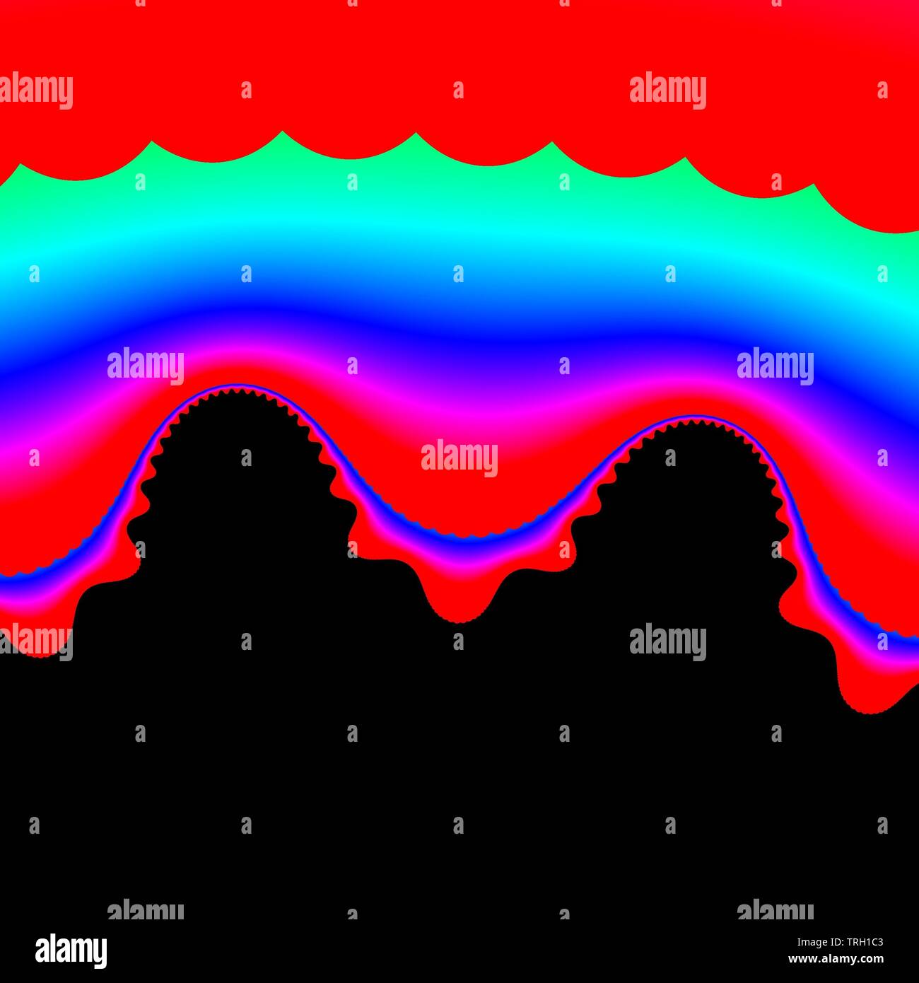 Computer Graphics Image Of The Beautiful And Fascinating Fractal Behaviour Of A Mathematical