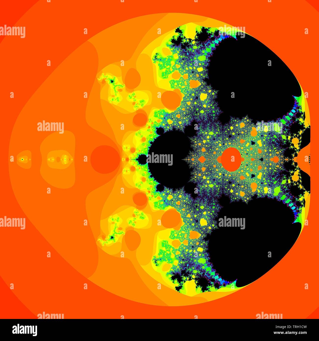 Computer Graphics Image Of The Beautiful And Fascinating Fractal Behaviour Of A Mathematical