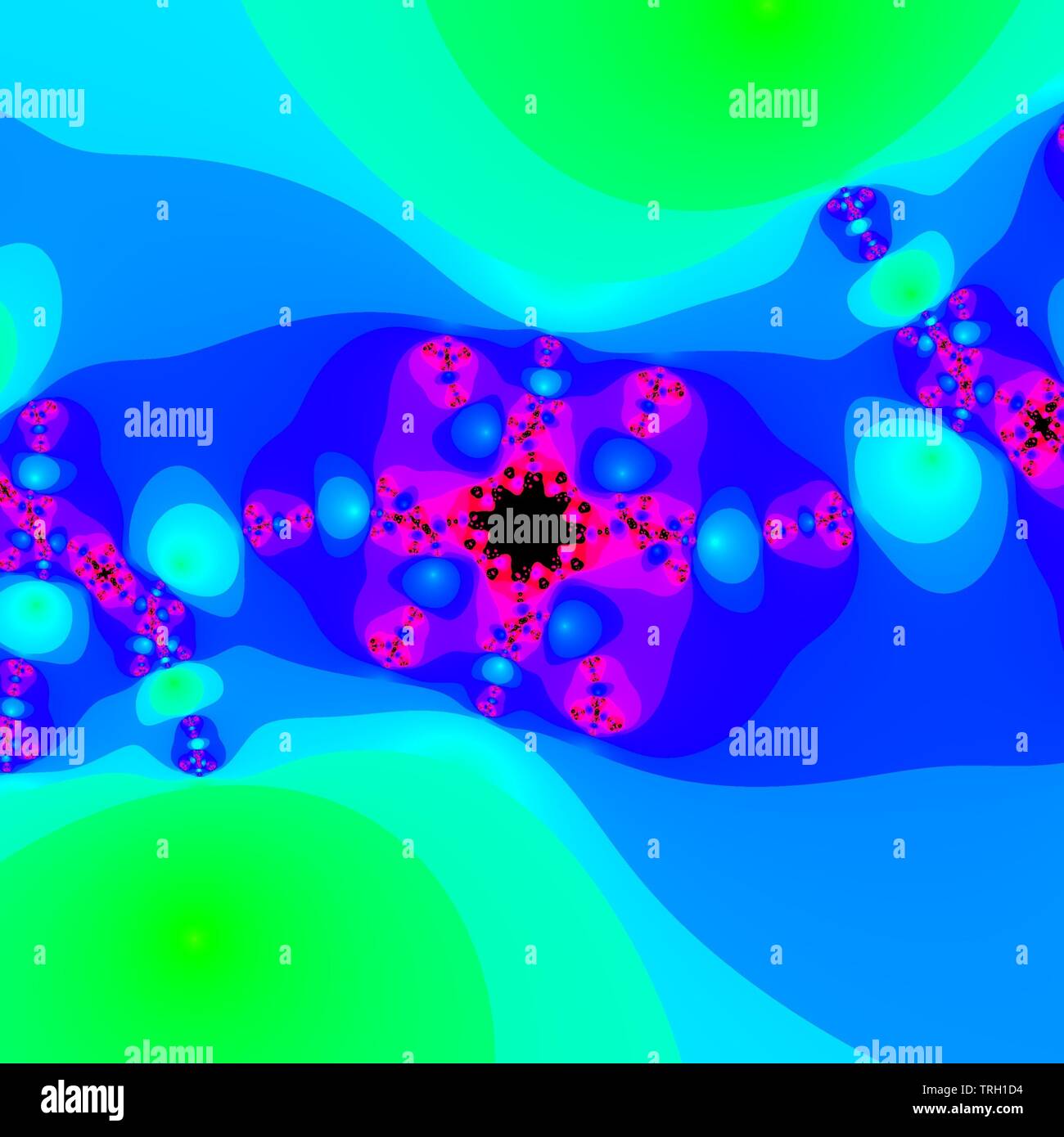 Computer Graphics Image Of The Beautiful And Fascinating Fractal Behaviour Of A Mathematical