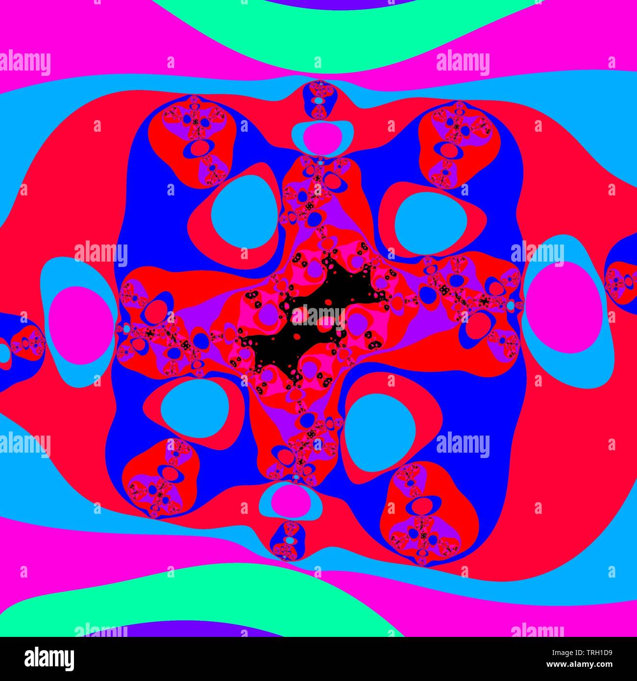 Computer Graphics Image Of The Beautiful And Fascinating Fractal Behaviour Of A Mathematical