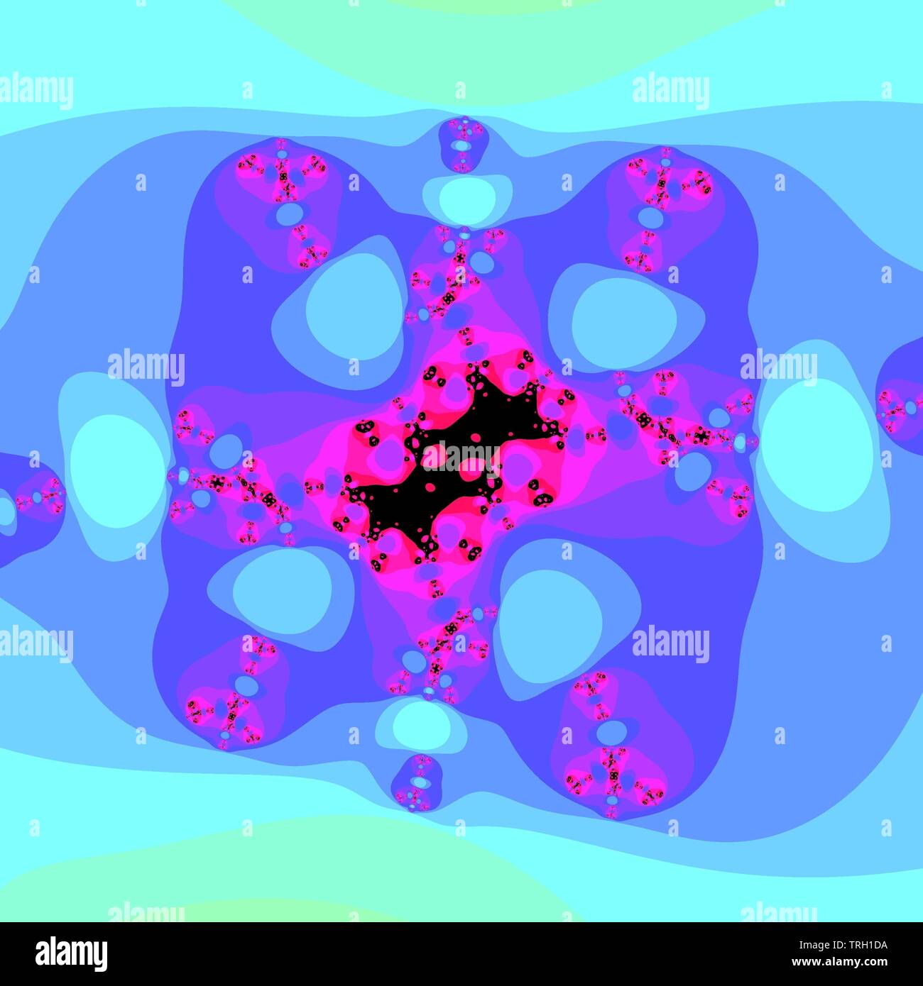Computer Graphics Image Of The Beautiful And Fascinating Fractal Behaviour Of A Mathematical