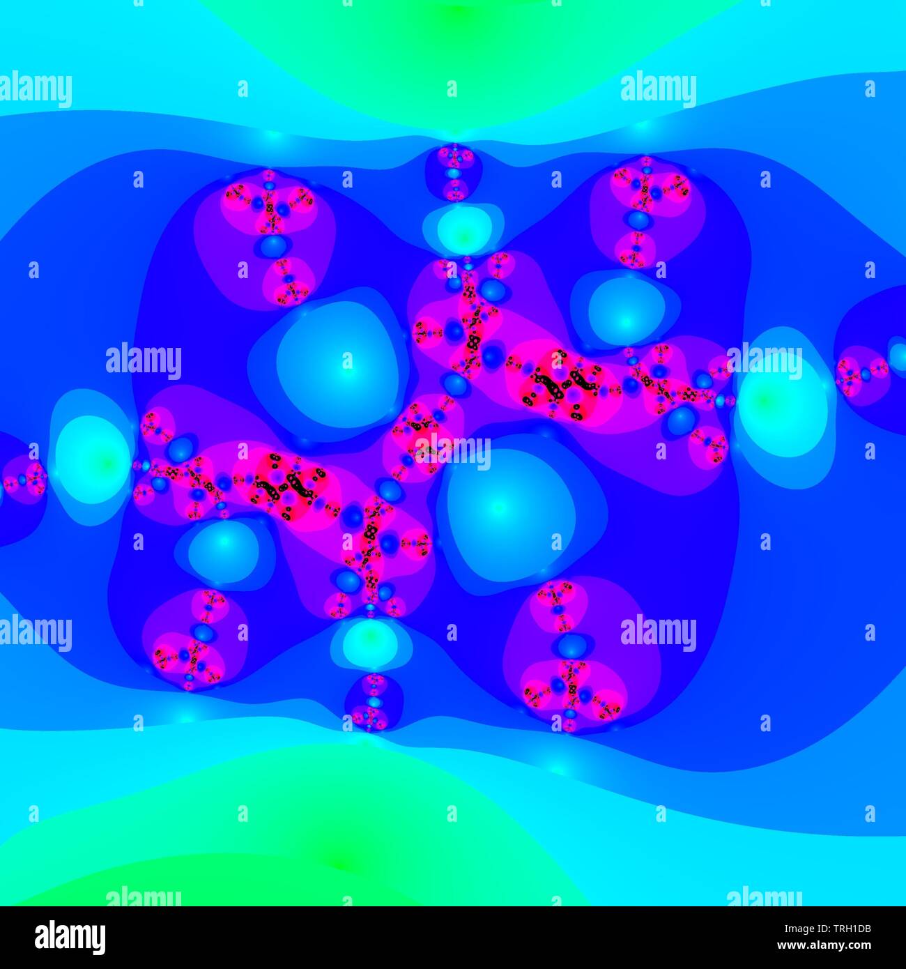 Computer Graphics Image Of The Beautiful And Fascinating Fractal Behaviour Of A Mathematical