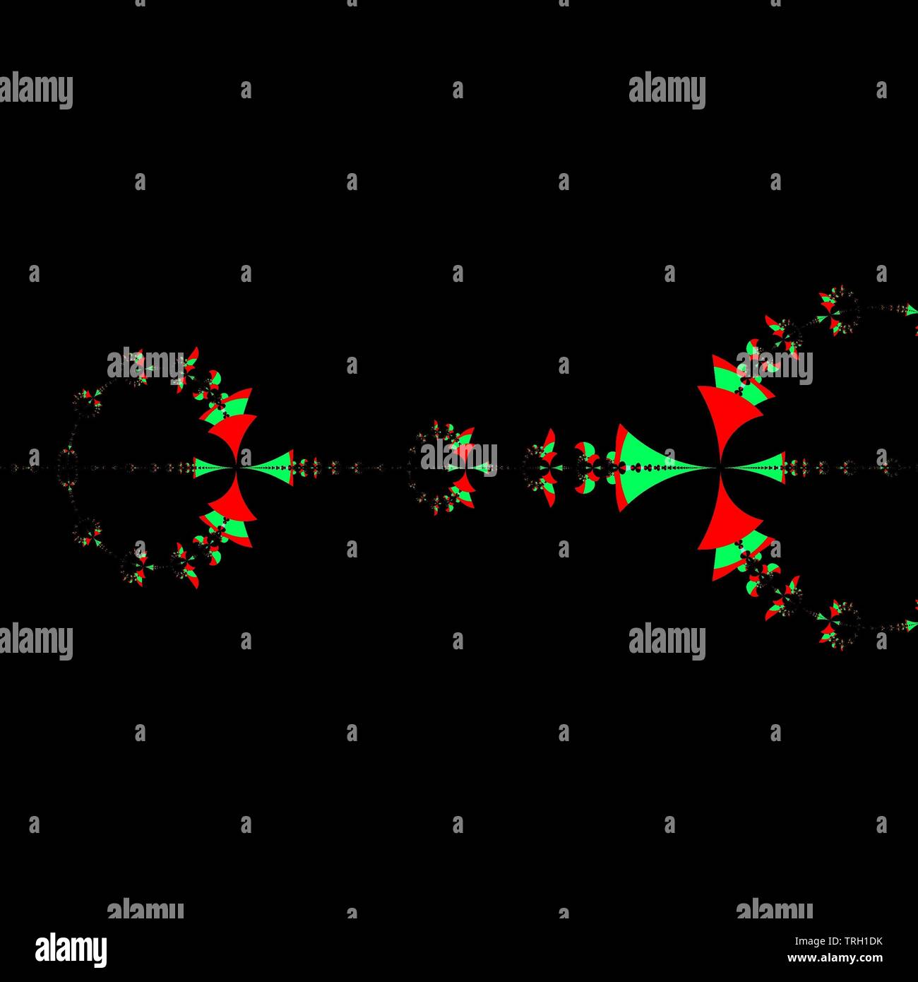 Computer Graphics Image Of The Beautiful And Fascinating Fractal Behaviour Of A Mathematical