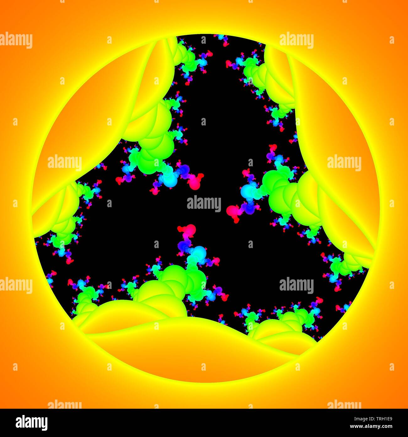 Computer Graphics Image Of The Beautiful And Fascinating Fractal Behaviour Of A Mathematical