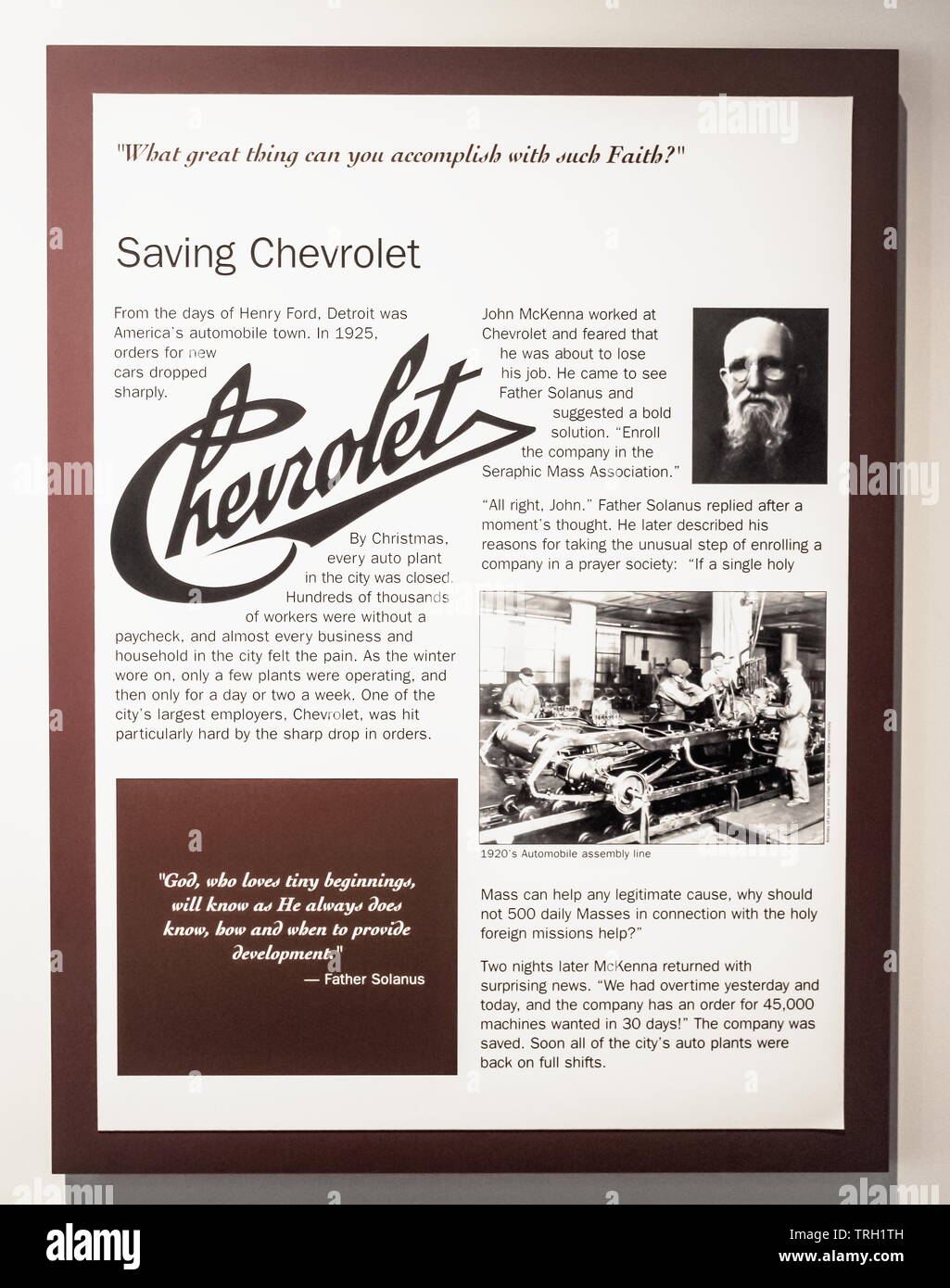 Detroit, USA - October 2nd, 2016: Information about the life and work ...