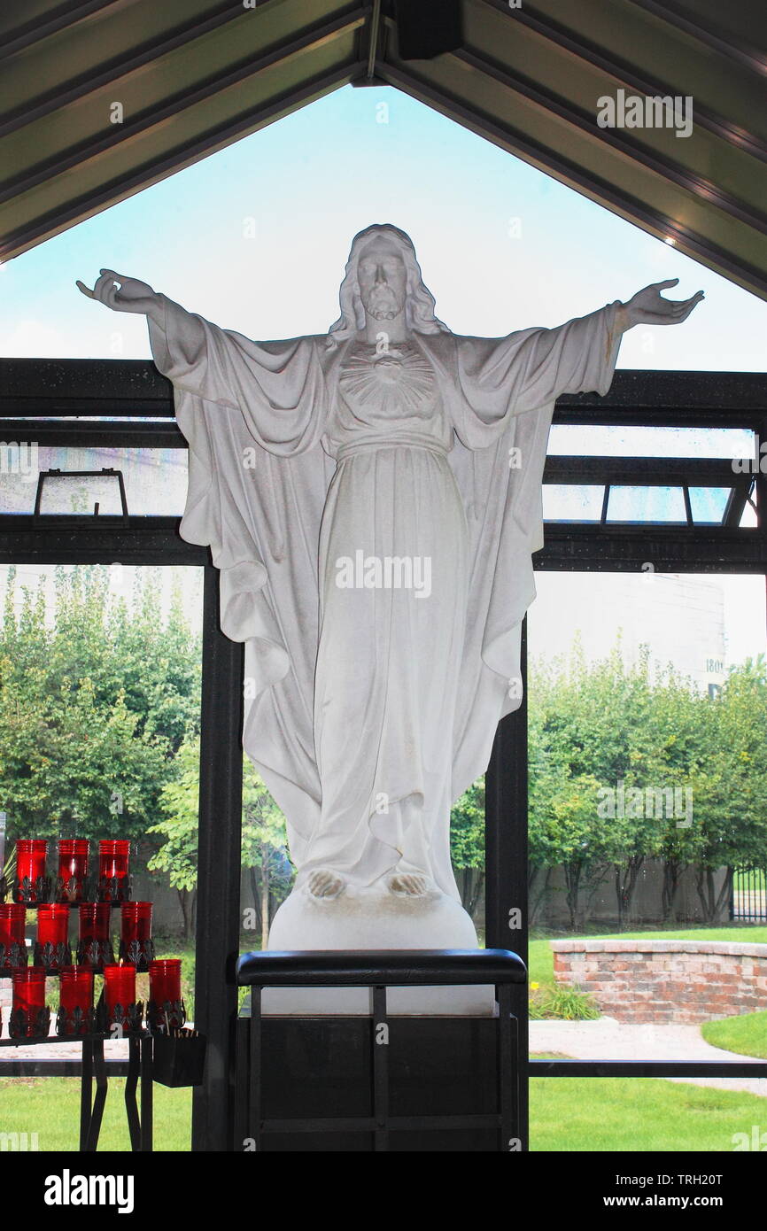 Detroit, USA - October 2nd, 2016: A statue of Jesus Christ inside the ...