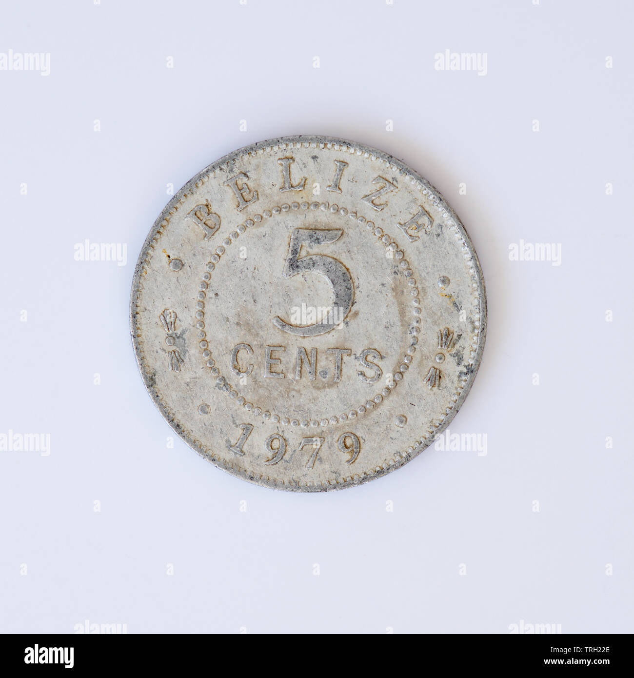 Belize 5 Cents - Elizabeth II Coin - 1979 Stock Photo - Alamy