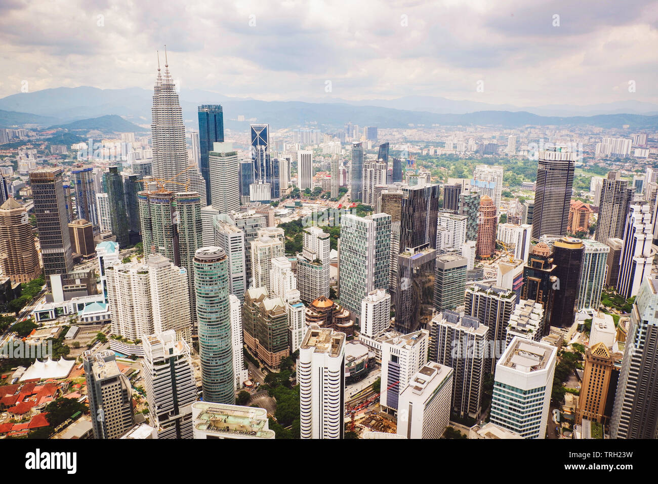 Kuala Lumpur city landscape view of skyline top view cityscape at Kuala ...