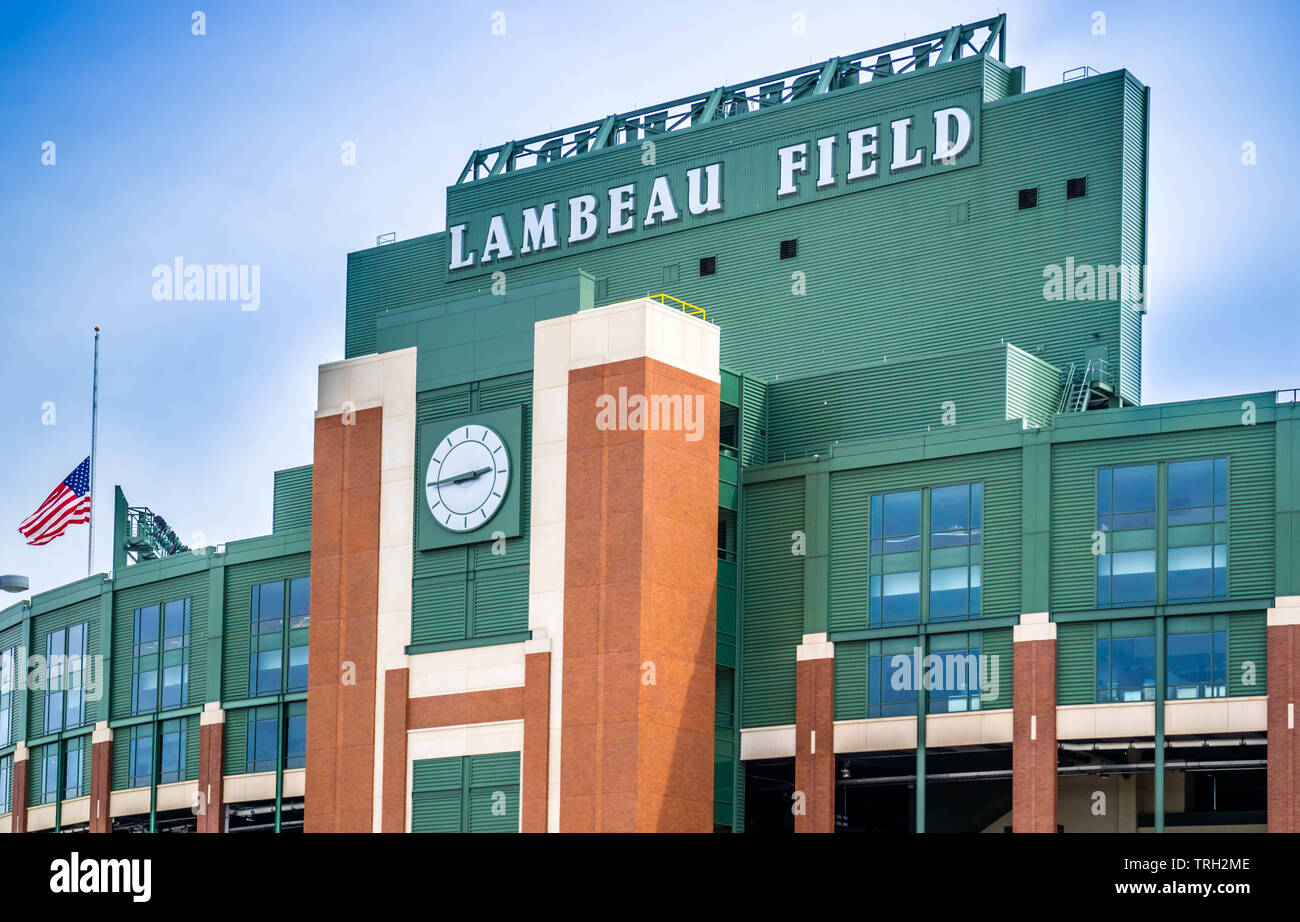 Green Bay, WI, USA - June 16, 2018: The huge Lambeau Field Atrium ...