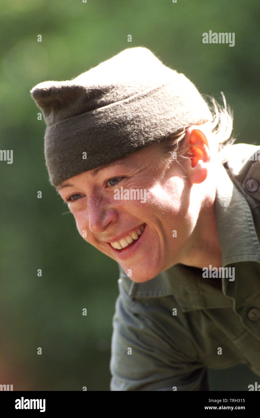 29.05.2002 - Captain Pip Tattersall taking part in the 30 mile march as ...