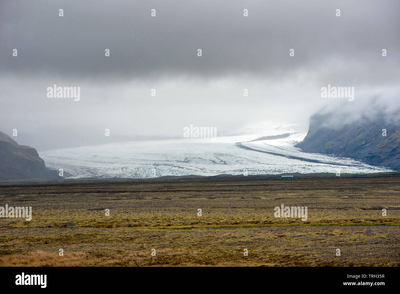 Melting glacial tongue of Fjallsjokull glacier, Vatnajokull National ...