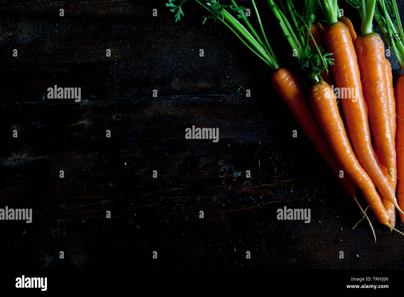 food on a wooden table, menu space Stock Photo - Alamy