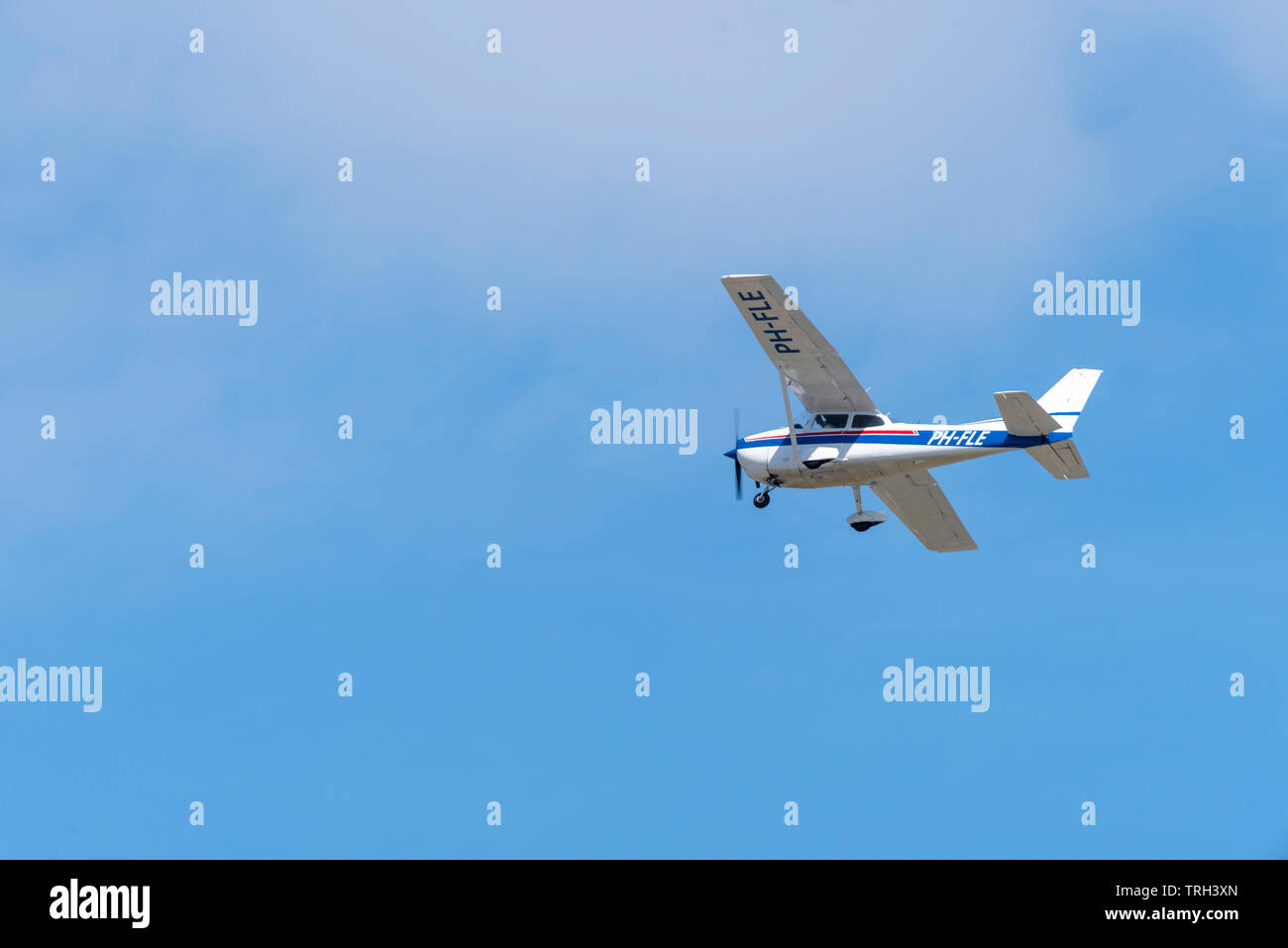 Reims Cessna F172N Skyhawk C172 PH-FLE light aircraft plane flying in ...