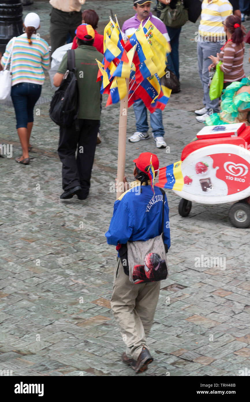 Caracas,Venezuela. People walking through the streets of the Colonial ...